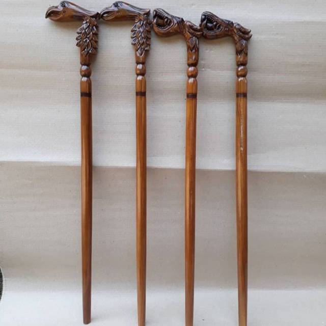 Jual TONGKAT KAYU CANTIK (Panjang 92 cm) Bahan Kayu Jati | Shopee Indonesia