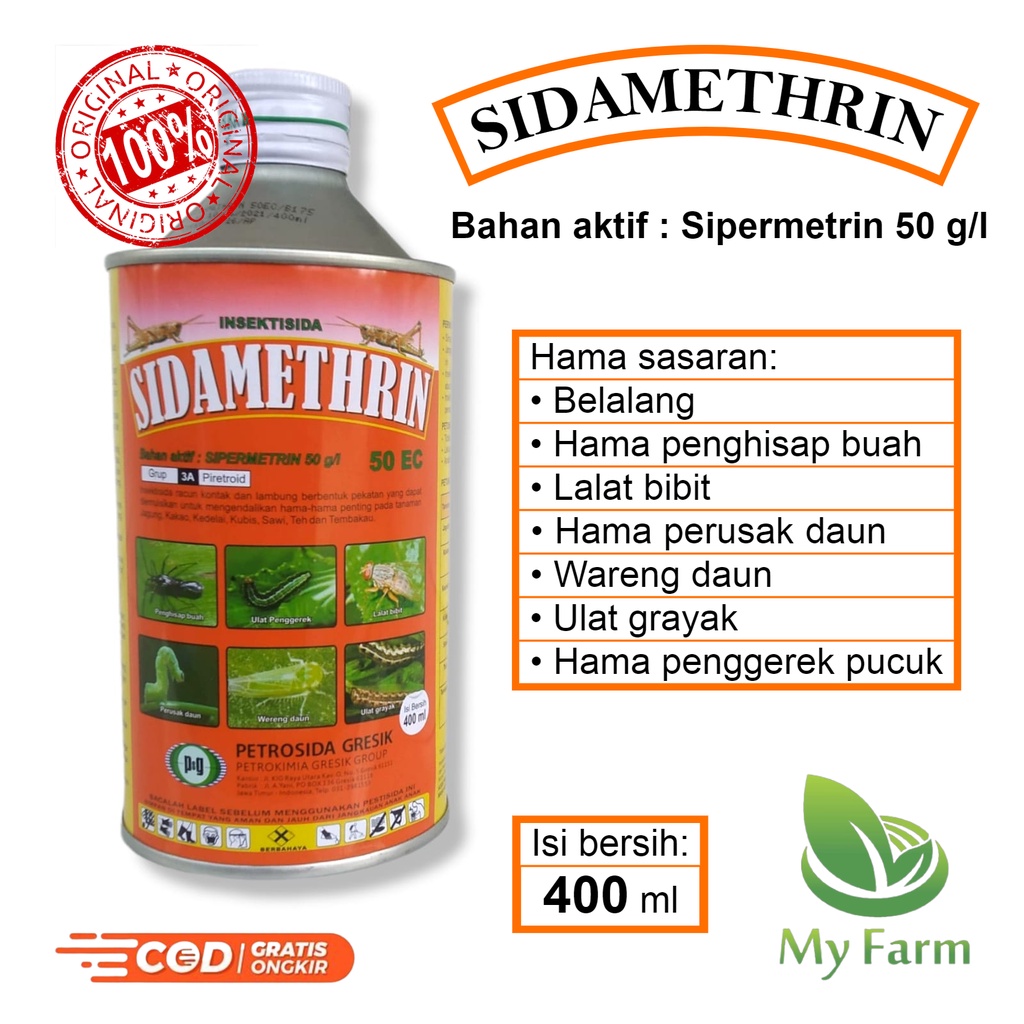 Jual Sidamethrin 50 Ec 400 Ml Insektisida Obat Semprot Hama Pada ...