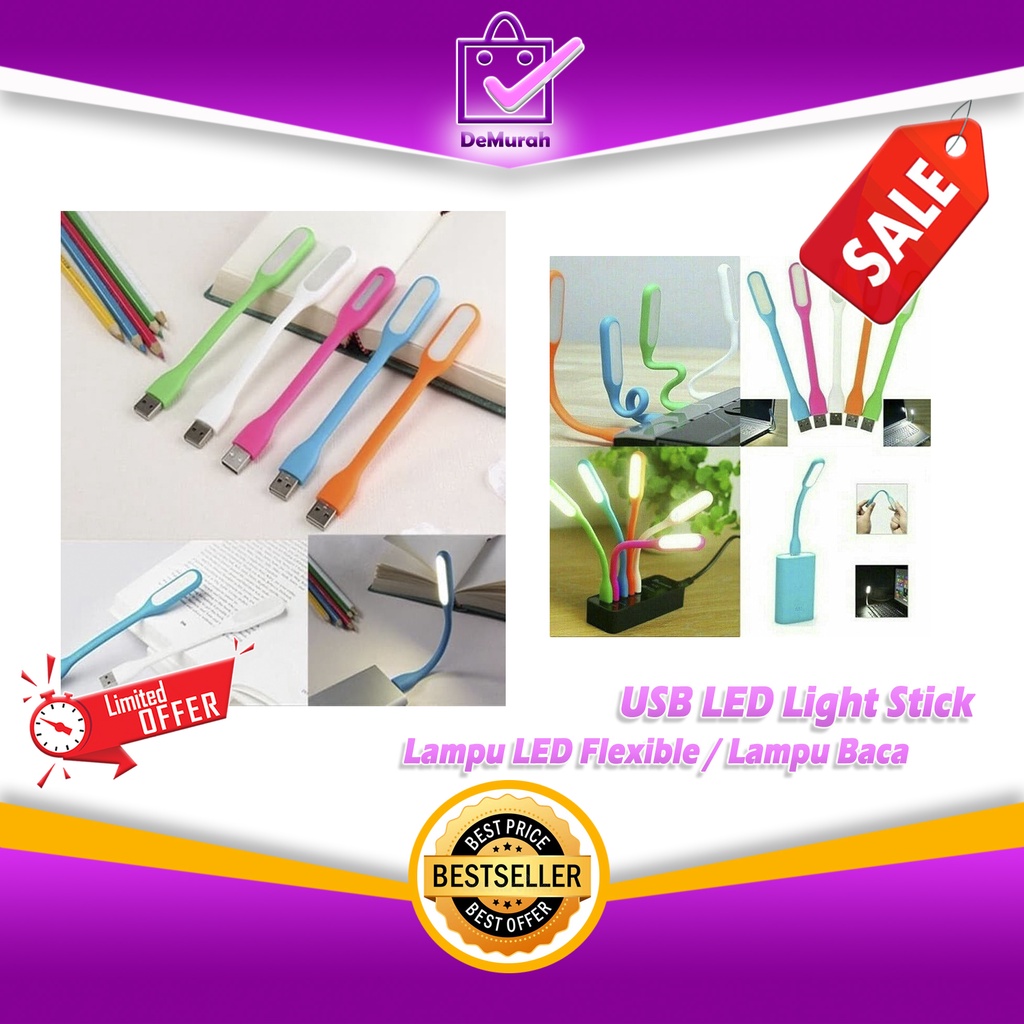 Jual USB LED Light Stick Lampu LED Flexible / Lampu Baca / Sikat Gigi ...