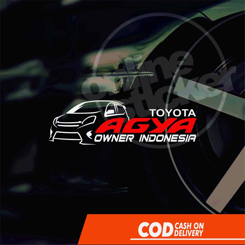 Jual Sticker Toyota Agya menyala | cutting sticker | Shopee Indonesia
