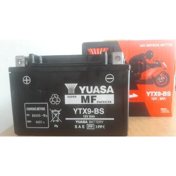 Jual Aki Accu Original Yuasa YTX9-BS Ninja 250 fi KTM DUKE 200 Suzuki Burgman 400 GSR600 GSX ...