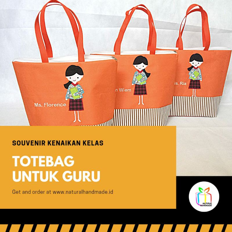 Jual Tote Bag Guru/Souvenir Bingkisan Untuk Bapak Ibu Guru/soivenir Kenaikan Kelas / Kelulusan ...