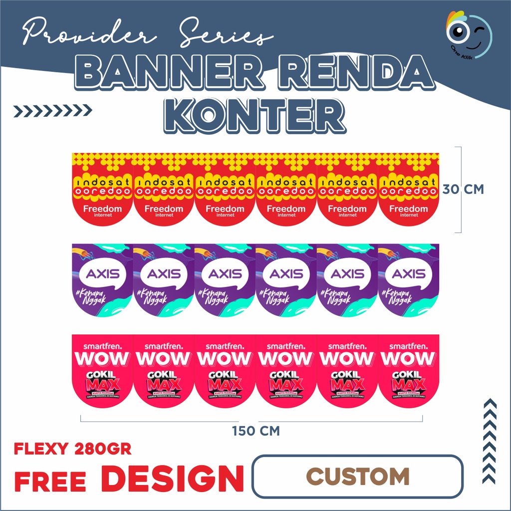 Jual Banner Spanduk Renda Konter Murah / Renda Konter / Flag Banner Murah FREE DESIGN / Provider ...