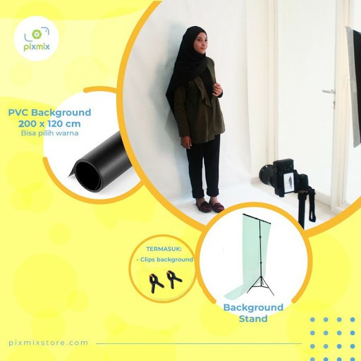 Jual PAKET BACKGROUND STAND - PVC BACKGROUND 200 CM + BACKGROUND STAND ...