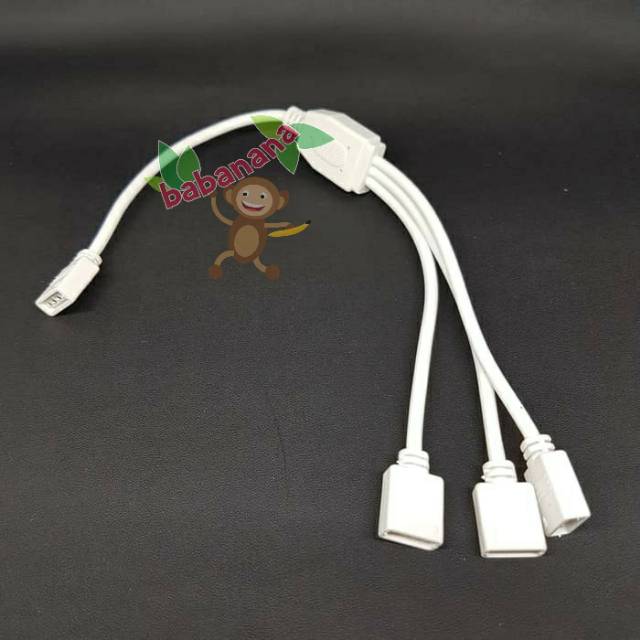 Jual Kabel RGB Splitter 1 to 3 Female 4 pin putih | Shopee Indonesia