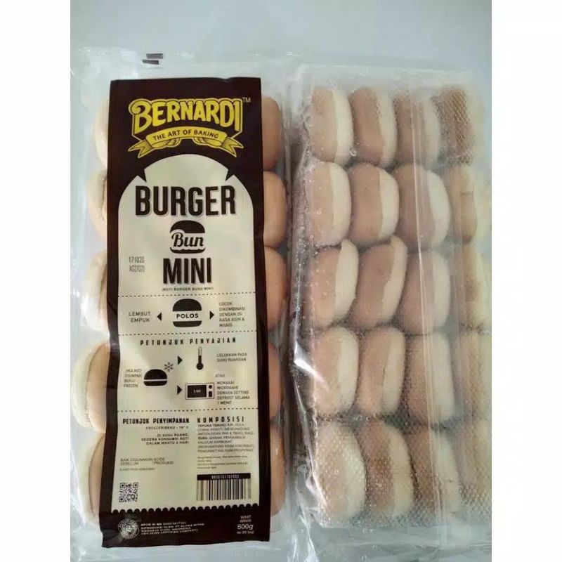 Jual Bernardi Roti Burger Mini 20pcs 500gr | Shopee Indonesia