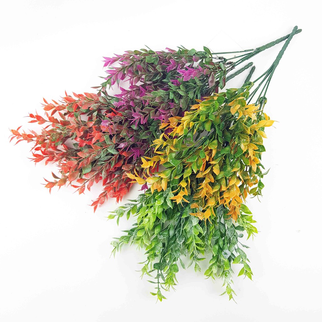 Jual Daun Plastik Warna 36 cm/ Daun Palsu/ Daun Artificial/ Bunga ...