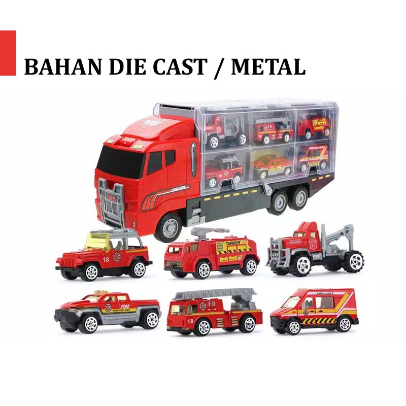 Jual MAINAN ANAK CONTAINER PEMADAM KEBAKARAN BAHAN DIECAST/METAL ...