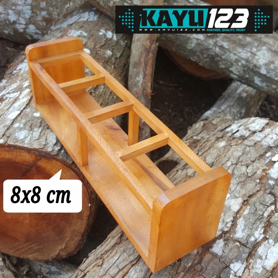 Jual Rak Kayu Multi Fungsi 8x8 cm Tempat Botol Rak Bumbu (RK-08 ...
