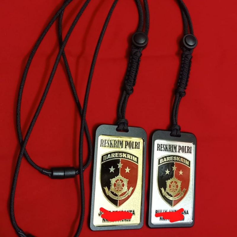 Jual lanyard id card reskrim polri free costum desain | Shopee Indonesia