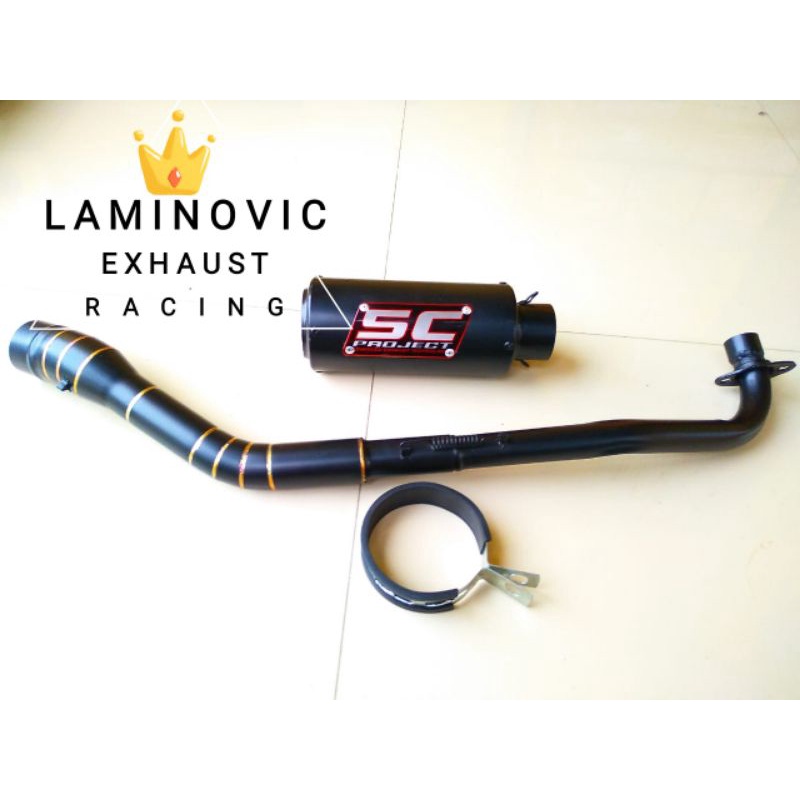 Jual Exhaust ekzos SC project black for Vega force i legenda 115z Dream ...