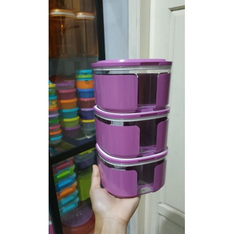 Jual TUPPERWARE WINDOW CANISTER 700ML (3PCS) | Shopee Indonesia