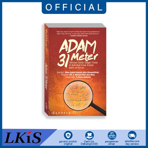 Jual Buku Adam 31 Meter ; Mencari Tanda Tangan Tuhan dan Ayat-Ayat Emas ...
