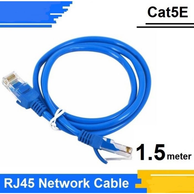 Jual KABEL LAN UTP CAT5E 150cm /INTERNET/ETHERNET CABLE 1.5m 1.5meter ...