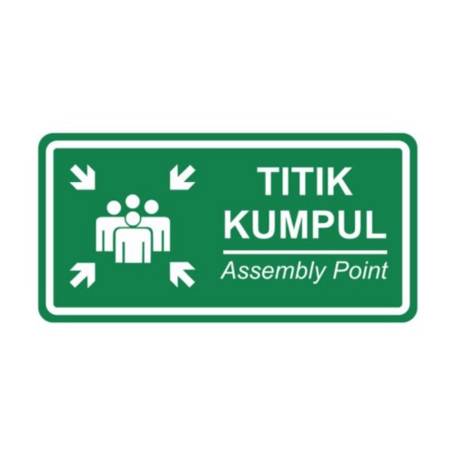Jual Rambu Assembly Point Titik Kumpul 50cm x 25cm Plat Alumunium ...