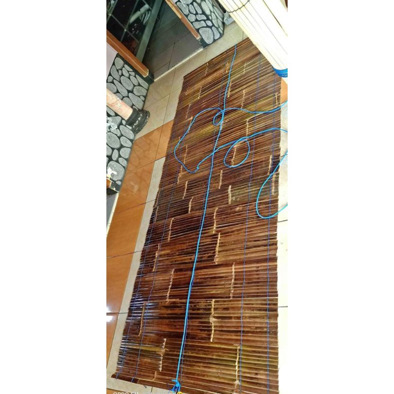 Jual Tirai krey kerai bambu hitam vernis + plitur L1,5 x T2,5m komplit ...