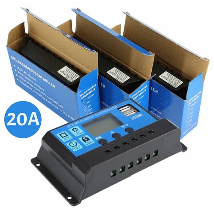 Jual Solar Charge Controller PWM Panel Surya Solar 20A | Shopee Indonesia