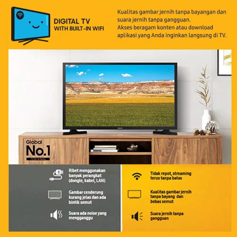Jual Led Tv SAMSUNG 32 Inch 32T4503 smart tv Bluetooth uodte type ...