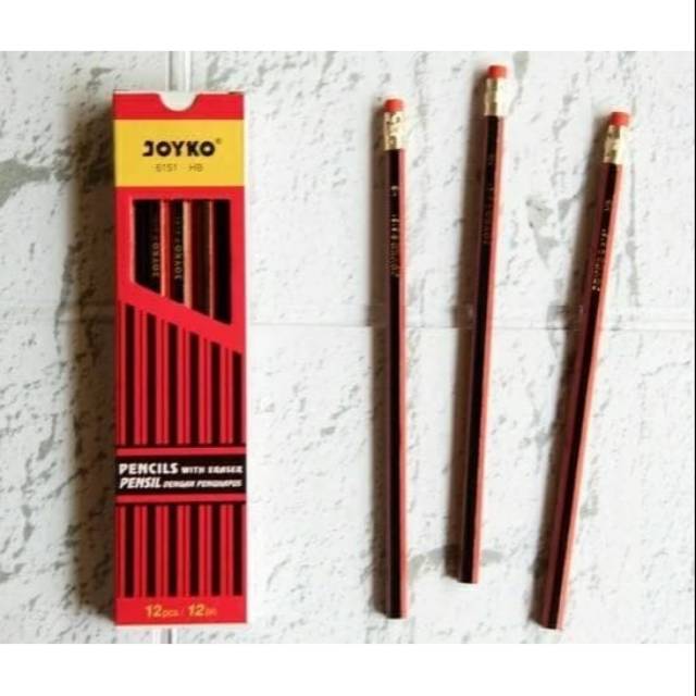 Jual Pensil HB merah 6151 joyko 1 lusin | Shopee Indonesia