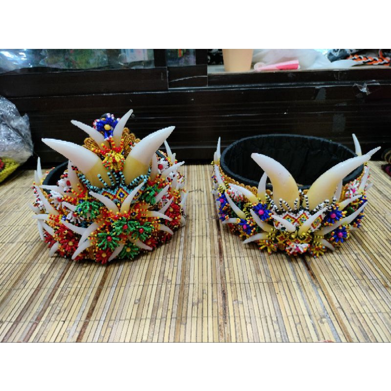 Jual mahkota adat etnik mahkota topi dayak topi taring mahkota dayak ...