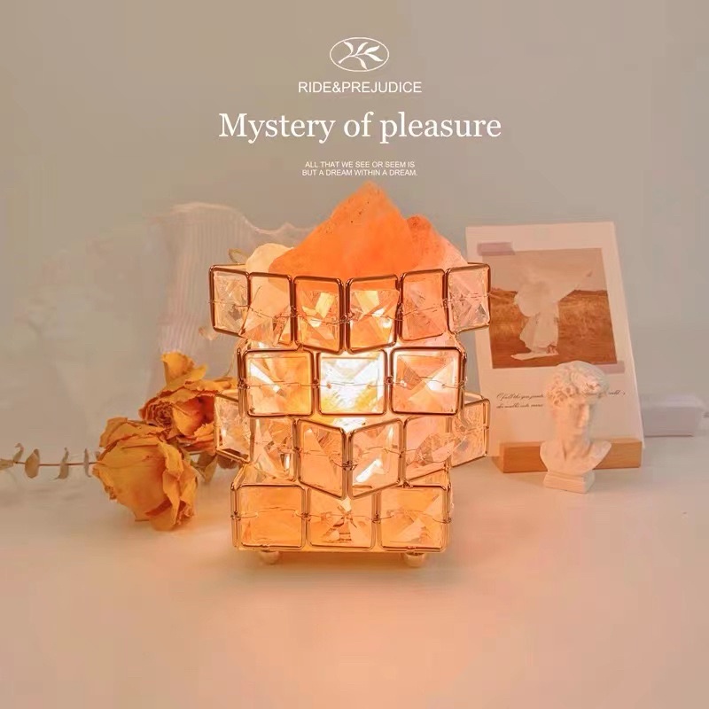 Jual Lampu tidur kristal aromaterapi garam himalaya FREE essential oil ...