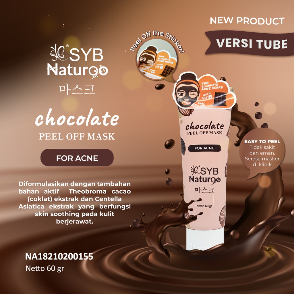 Jual SYB NATUR90 CHOCOLATE PEEL OFF MASK TUBE | Shopee Indonesia