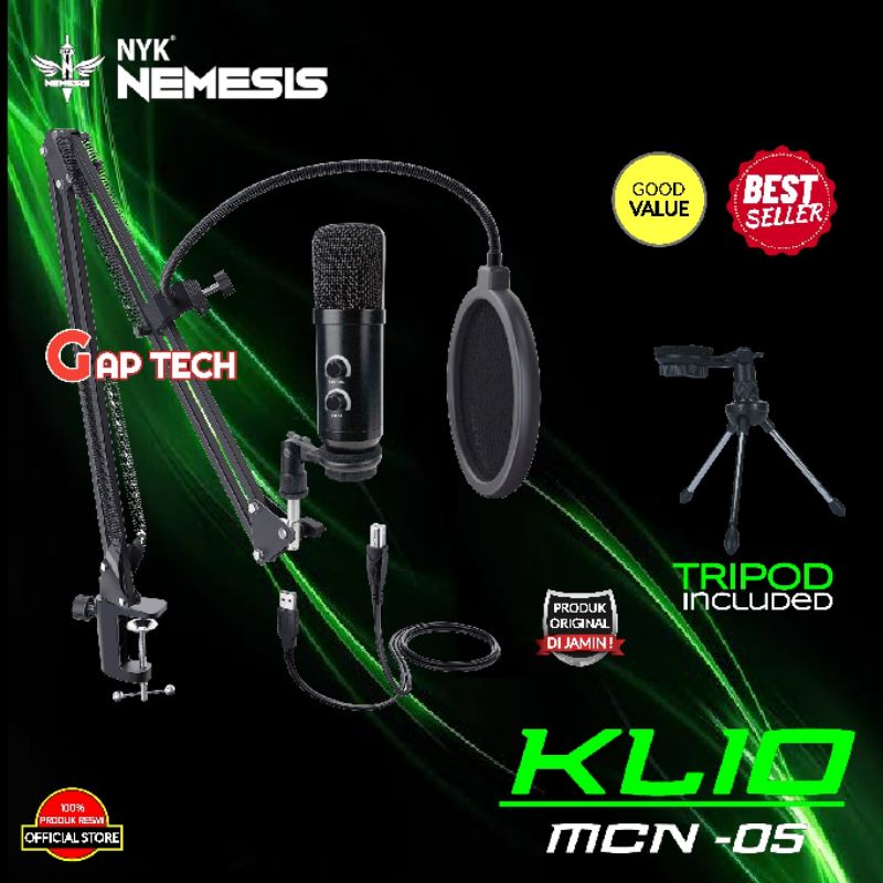 Jual NYK NEMESIS MCN-05 KLIO Condenser Microphone Set Original | Shopee Indonesia