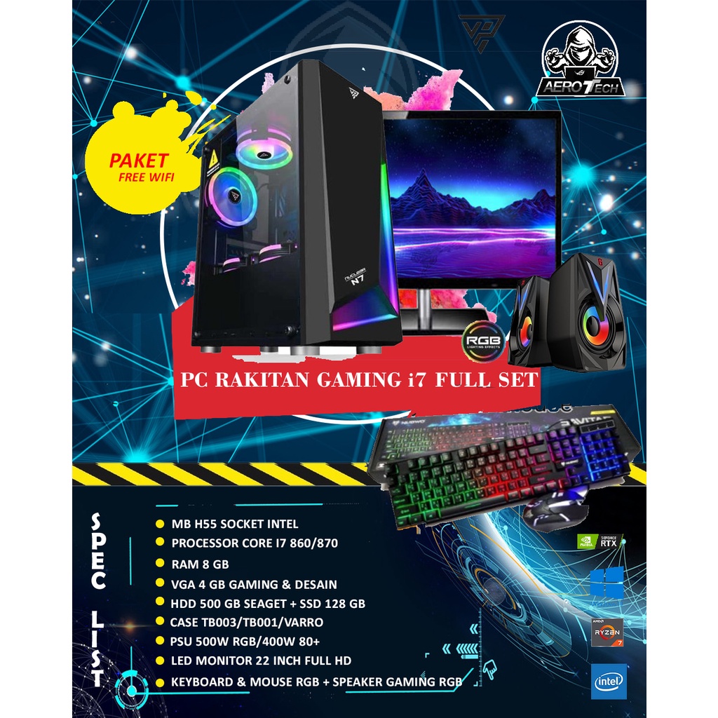 Jual PC RAKITAN CORE i7 860|RAM 8 GB|VGA 4 GB|FULL SET COCOK GAMING ...