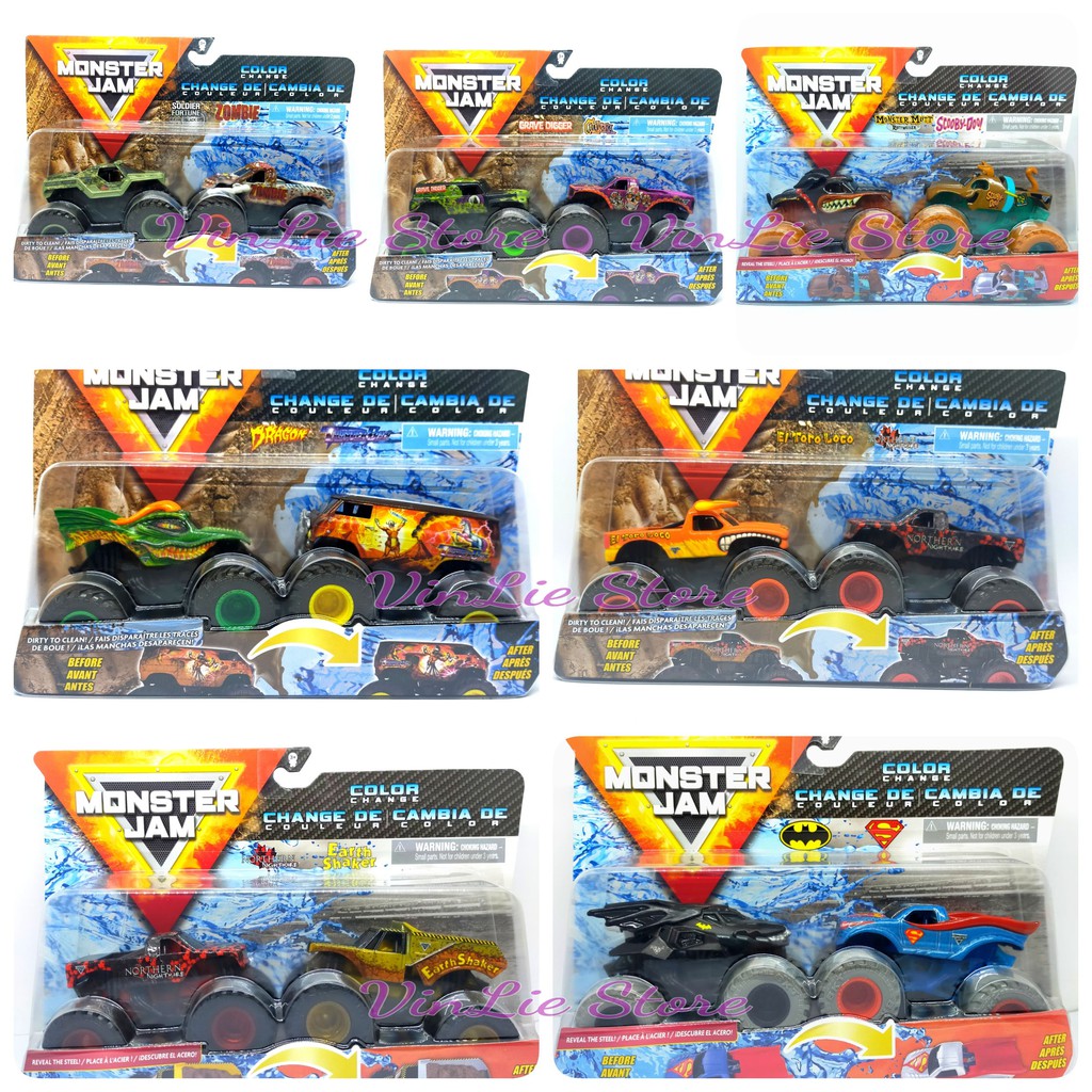 Jual SPIN MASTER MONSTER JAM COLOR CHANGE DOUBLE ISI 2 | Shopee Indonesia