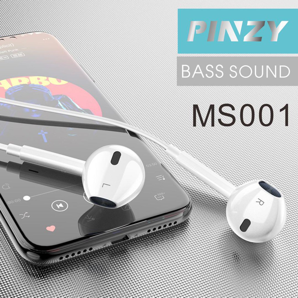 Jual Earphone PINZY MS001 Bass Sound | Shopee Indonesia