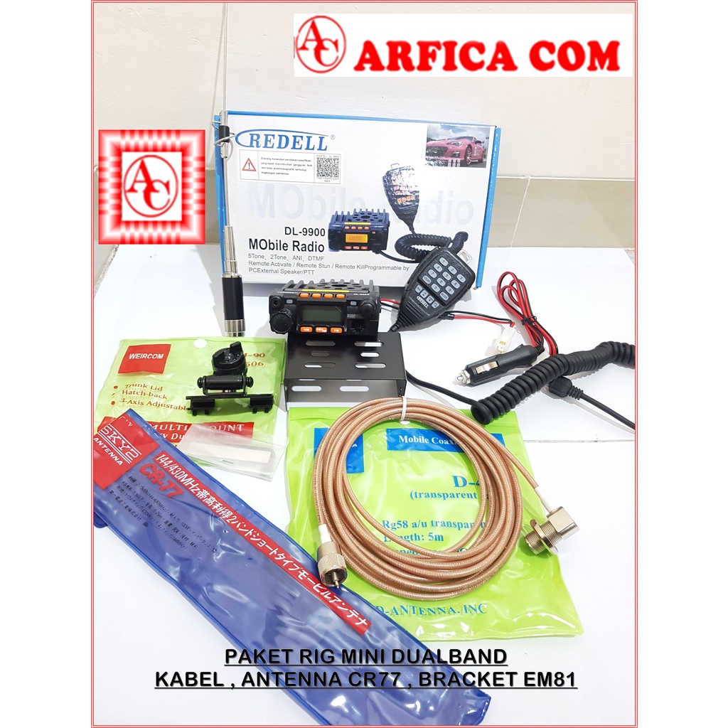 Jual RADIO RIG MINI DUALBAND REDELL DL9900 DL 9900 SET ANTENA SKY2 CR ...