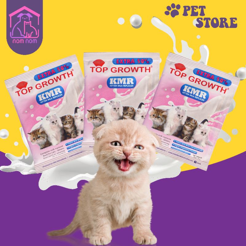 Jual Susu Kucing Top Growth Sachet 20gr Kitten/Adult Cat Milk 20 gram ...