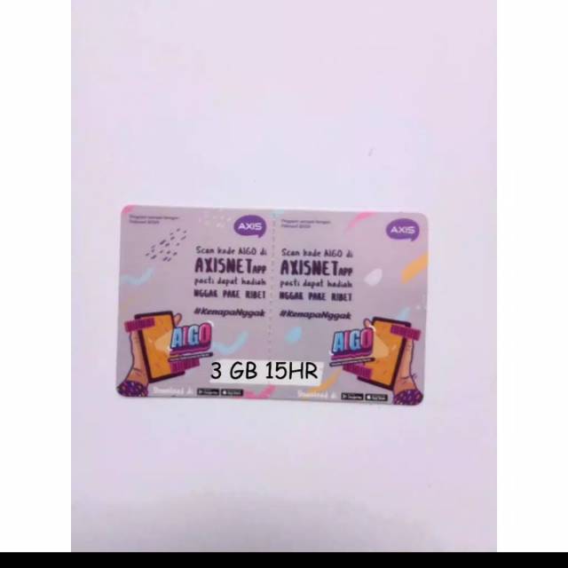Jual VOUCHER AXIS AIGO MINI 3GB 15 HARI | Shopee Indonesia