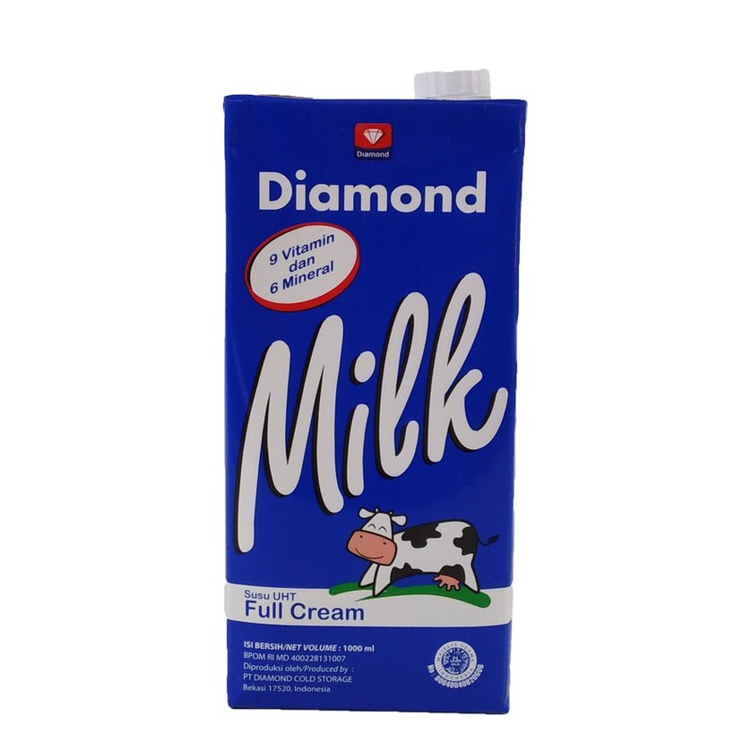 Jual Susu UHT Diamond 1 Liter variant Full Cream | Shopee Indonesia