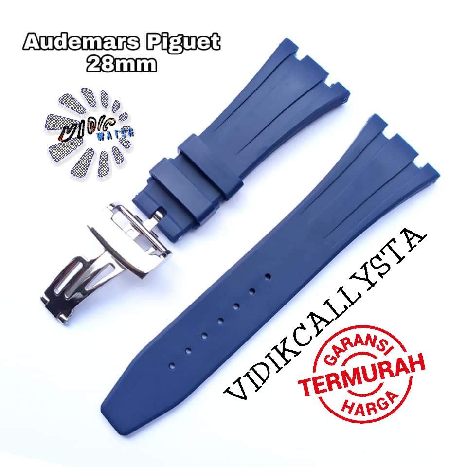 Jual Audemars Piguet AP 28mm Rubber Strap Royal Oak Tali Jam AP Navy ...