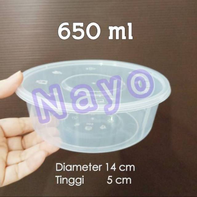 Jual Cup plastik 650ml OTI (25 pcs)/ Thinwall bulat/ Mangkok plastik ...