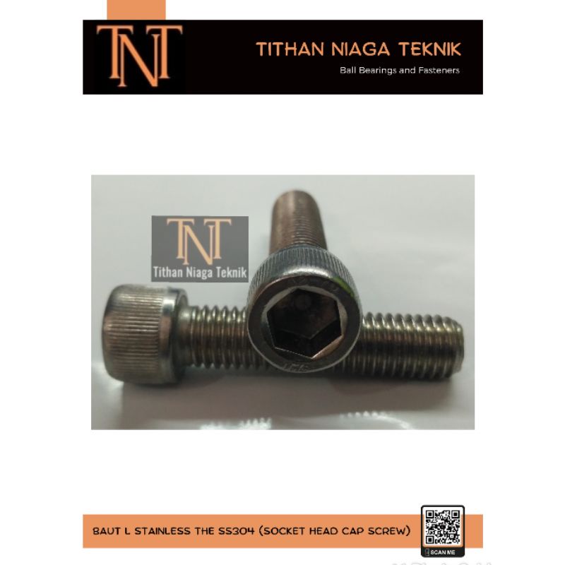 Jual M12x35 drat 1.75 Baut L stainless SS304 tipe L button / L screw / L CSK (verseng/tepar) / L ...