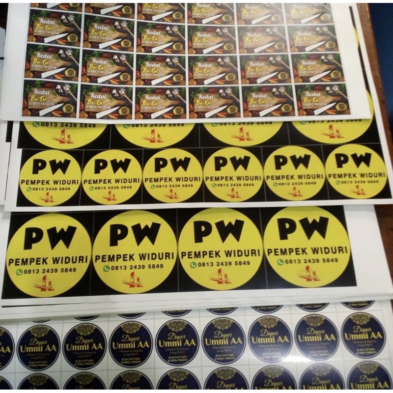 Jual FREE DESIGN Custom Sticker PVC Sticker Bening Transparan Sticker ...