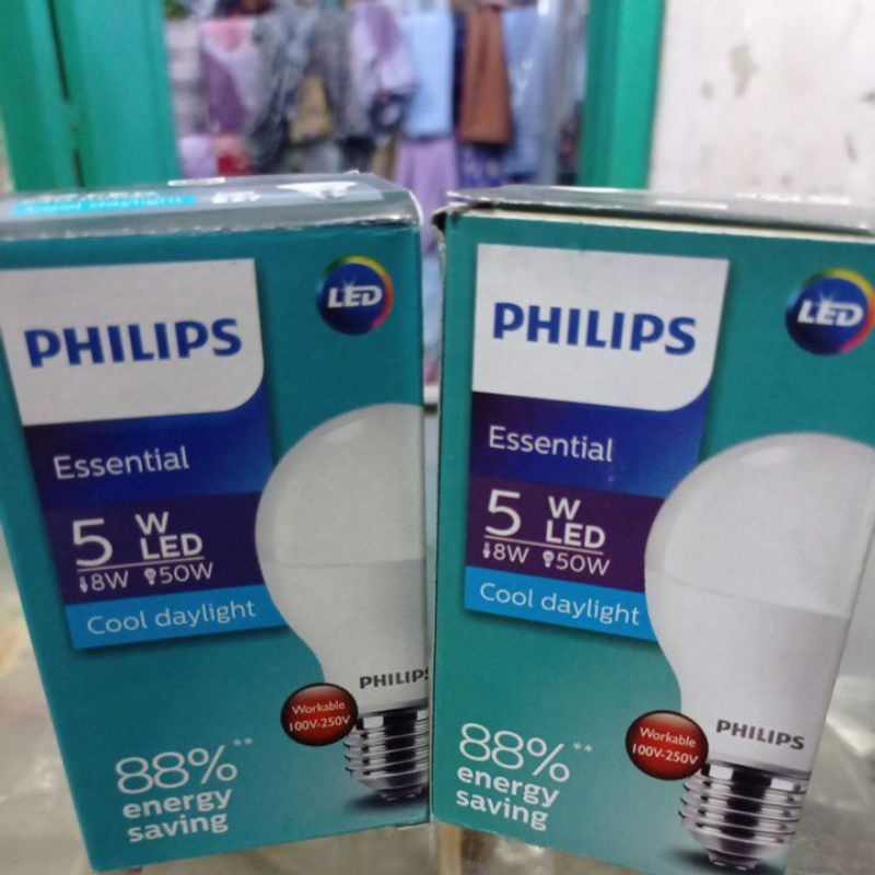 Jual Led philips 5w essential 5 watt | Shopee Indonesia