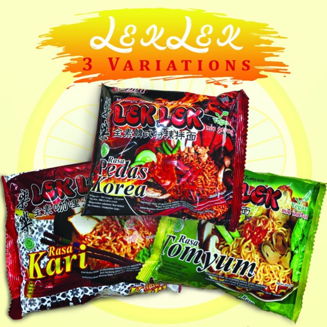 Jual Mie Lek Lek Pedas Korea / Tom Yum / Kari Vegan | Shopee Indonesia
