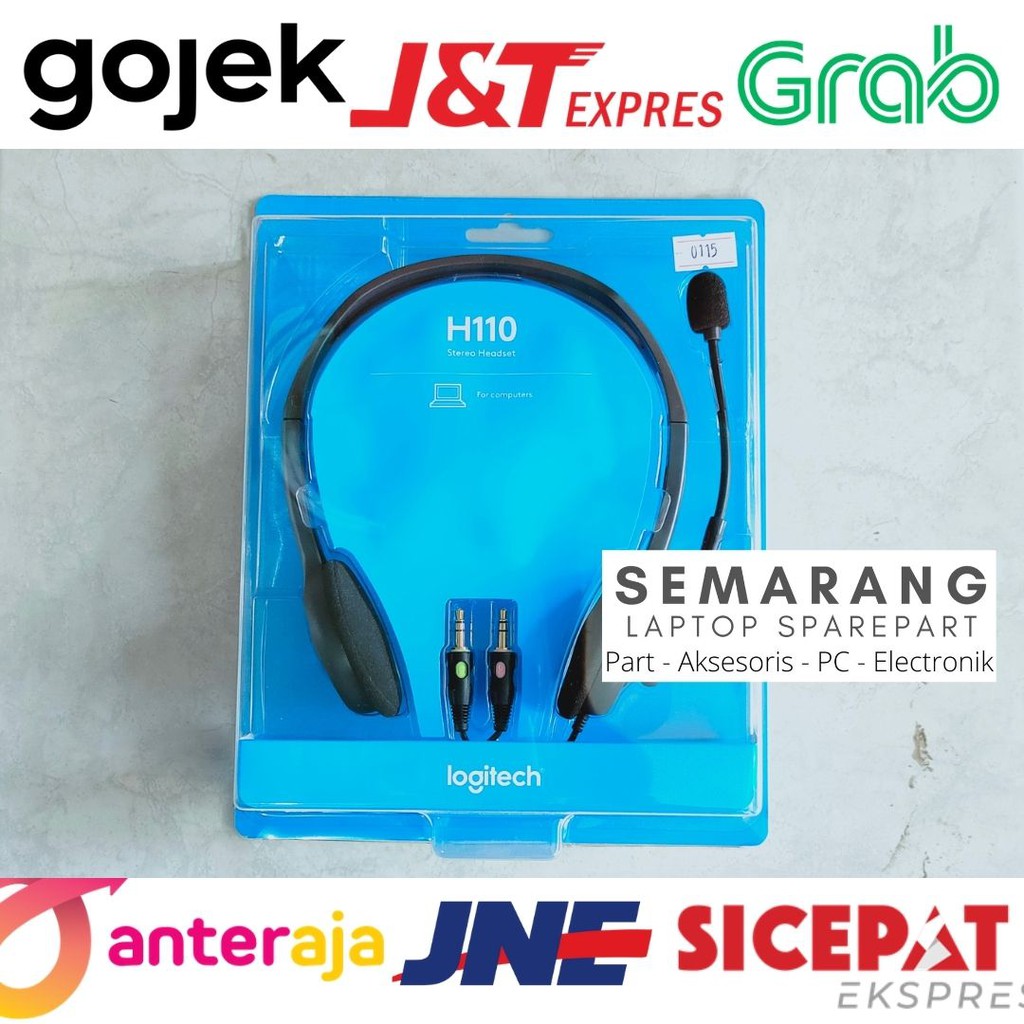 Jual HEADSET LOGITECH H110 ORIGINAL Stereo Headphone merk Merek Gaming ...
