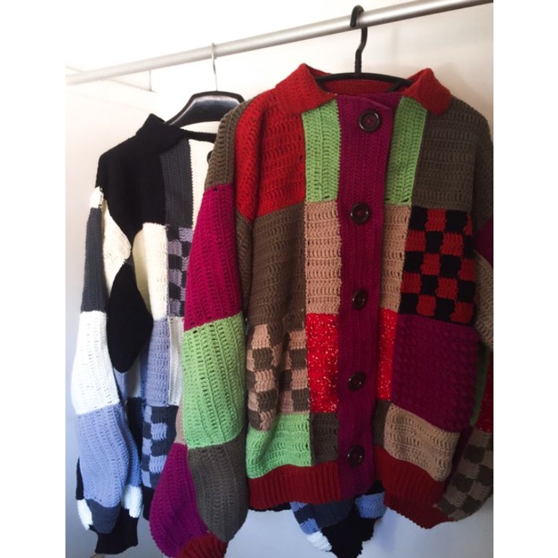 Jual Custom Crochet Cardigan - Cardigan Rajut Custom | Shopee Indonesia