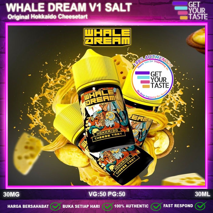 Jual Liquid Whale Dream Hokkaido V1 Chesetart Original Salt Nic 30ML By ...