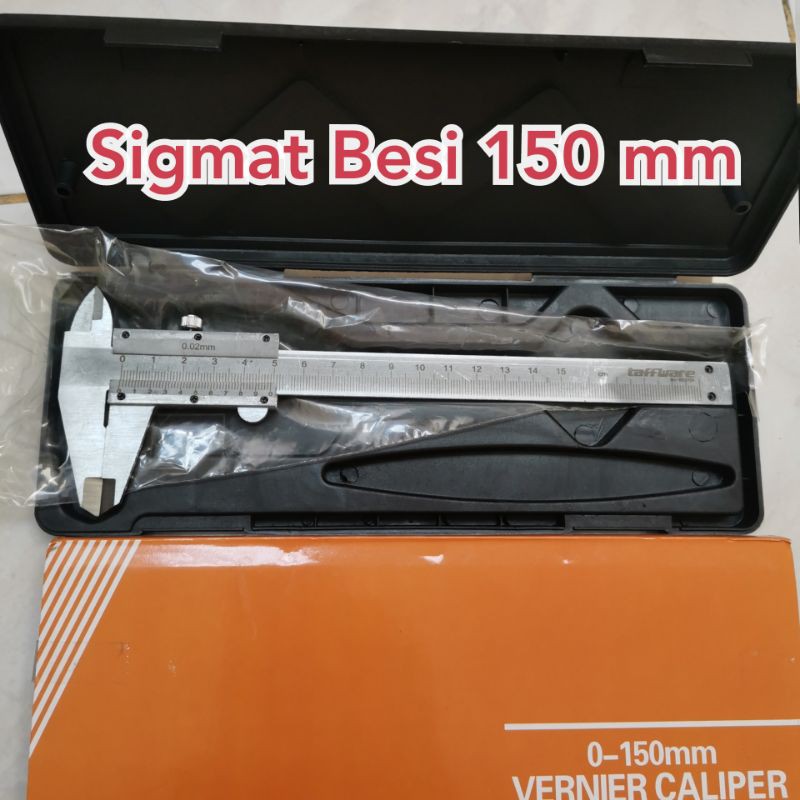 Jual sigmat besi 150 mm jangka sorong stainless steel 6 inch alat ukur | Shopee Indonesia