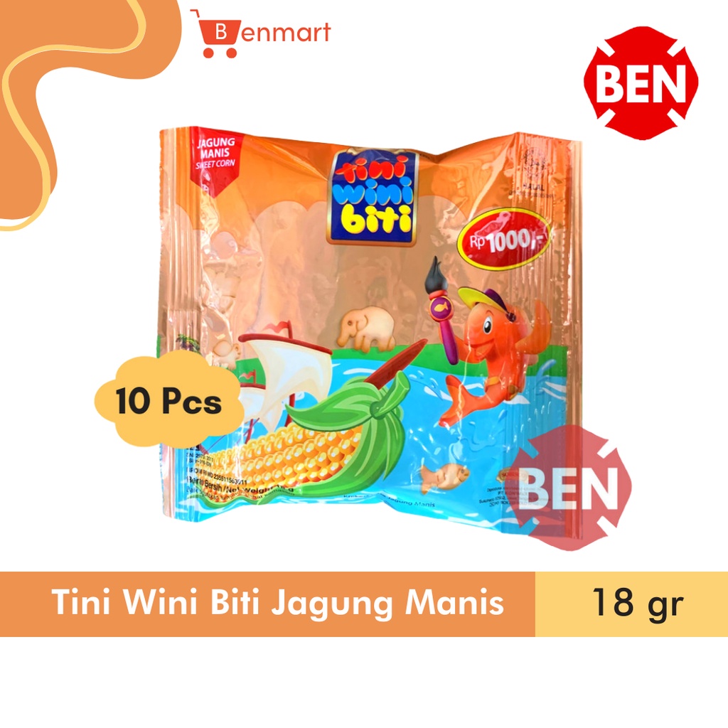 Jual Tini Wini Biti JAGUNG MANIS 1 Pak 10 Sachet Pcs 18g 18gr 18 g gr ...