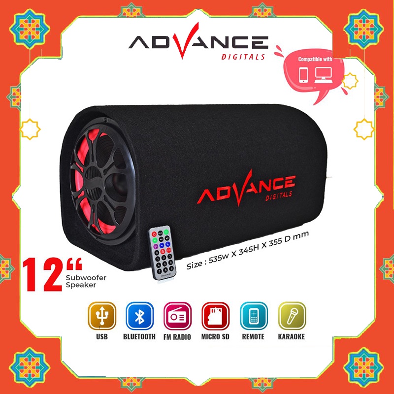 Jual 【Garansi 1 Tahun】Advance 8Inci/12InciSubwoofer Bluetooth Speaker Super Bass Speaker Karaoke ...
