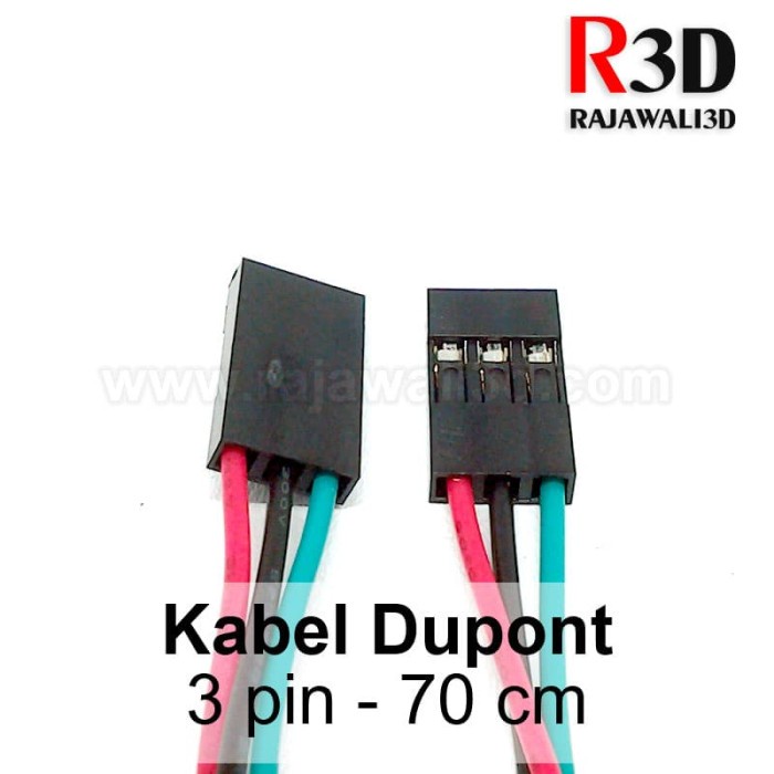 Jual Kabel Jumper Wire Dupont Cable 3pin 70 cm Dual Head Female to ...
