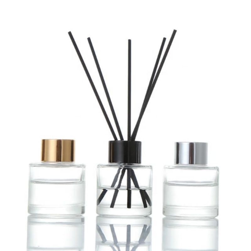 Jual botol diffuser Cylinder 50ml tutup gold/silver/biru (kode R186 ...