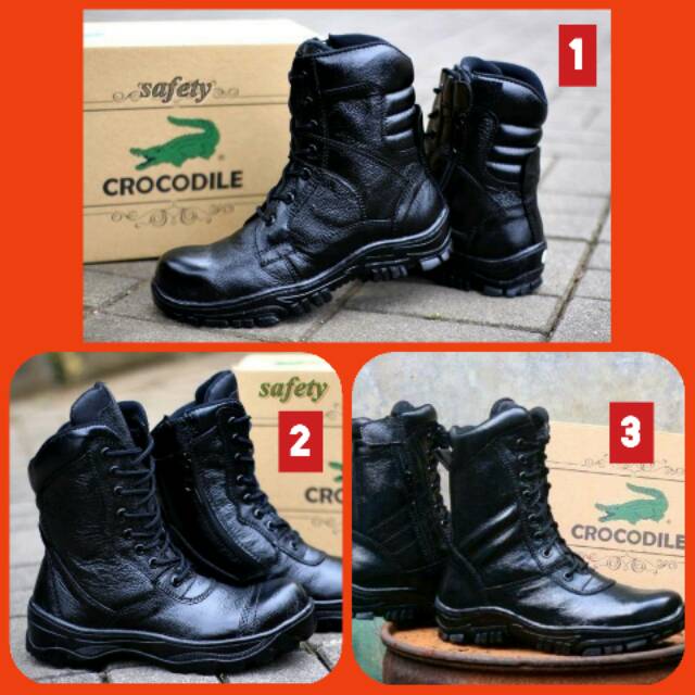 Jual SEPATU BOOTS PRIA CROCODILE KULIT / SEPATU JUNGLE / SEPATU PDL ...