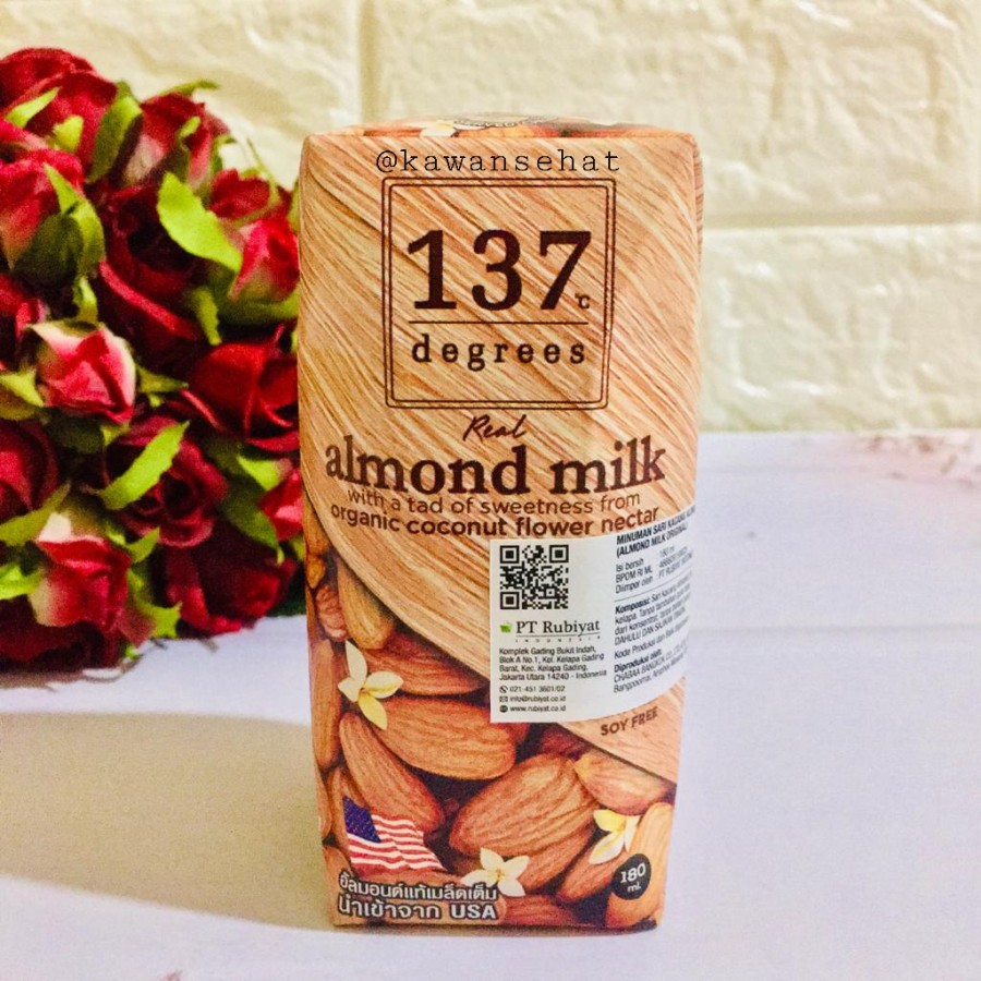 Jual 137 Degrees Almond Milk Coconut Nectar 180ml | Susu Almond Vegan | Shopee Indonesia